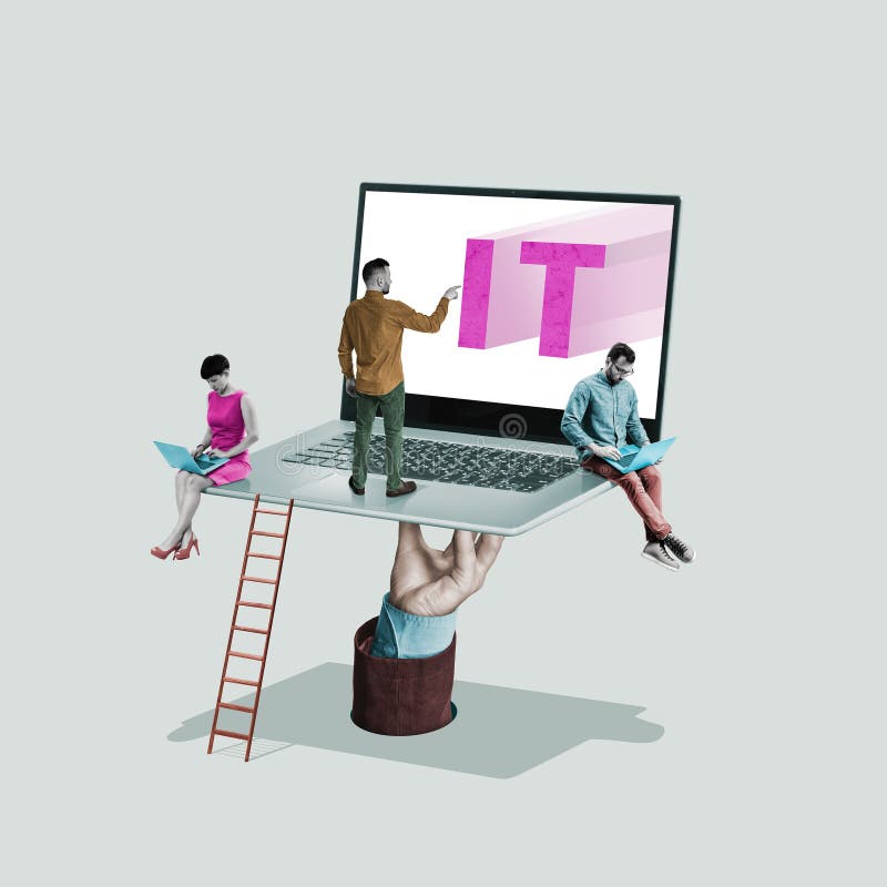 Concept of Education and Work. Stock Image - Image of laptop, online ...