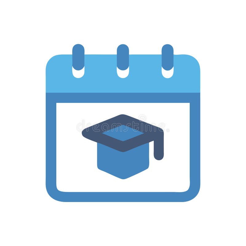 Educational Academic Calendar Icon Stock Vector - Illustration of ...