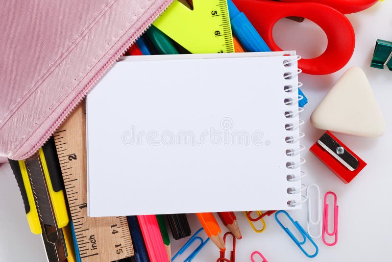 Educational accessories stock image. Image of classroom - 74406211