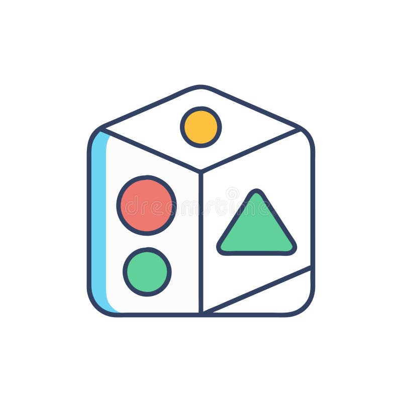 Educational Activity Cube Icon Design Stock Image - Illustration of ...