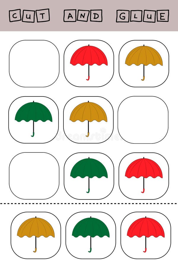Preschool worksheet stock illustration. Illustration of cartoon - 256884695