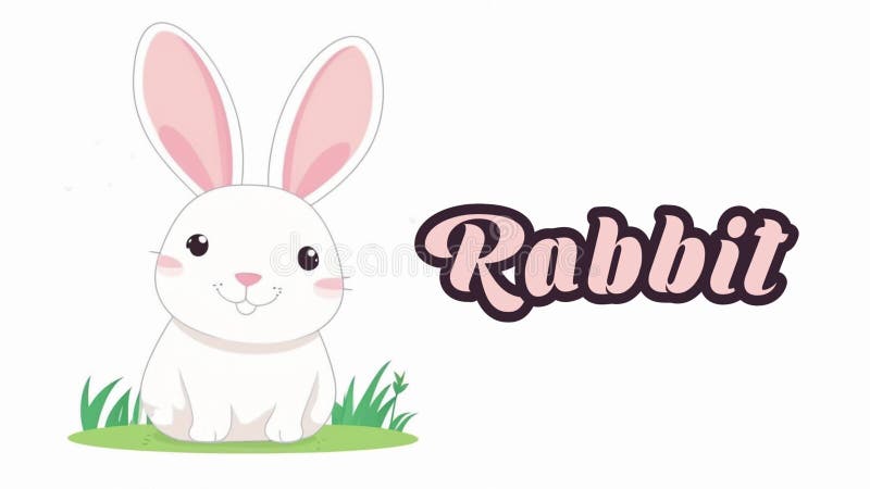 Educational Animation Introduction To Animal Names, Rabbit Animal 4k ...