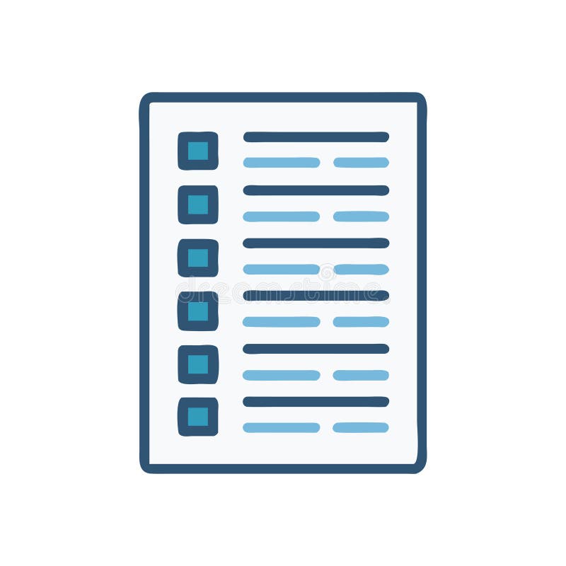 Educational Answer Sheet Icon Stock Vector - Illustration of flat ...