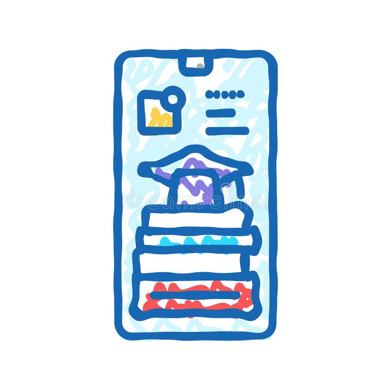 Educational Apps Online Learning Platform Icon Doodle Illustration ...