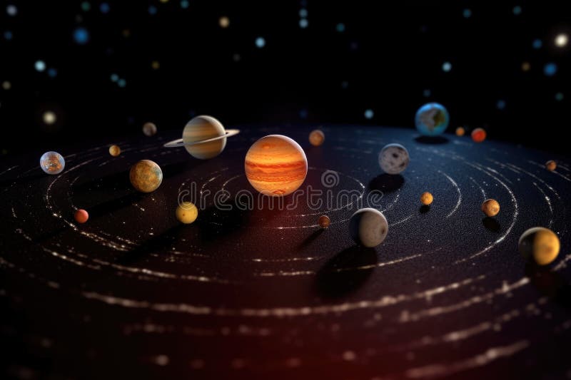Educational Ar App Showing Solar System Model Stock Illustration ...