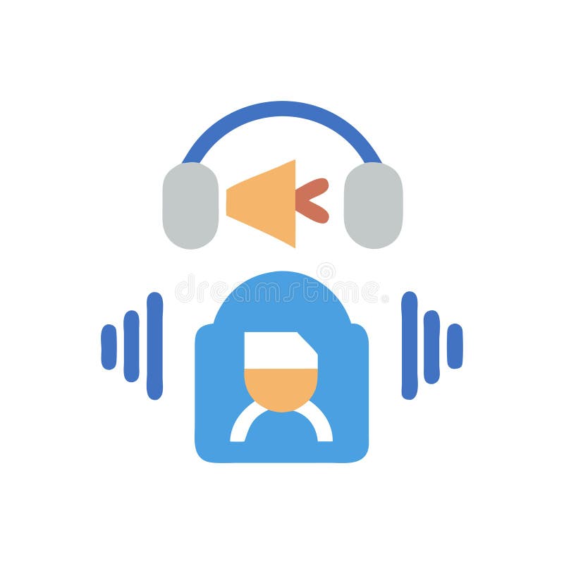 Educational Audio Icon stock illustration. Illustration of class ...