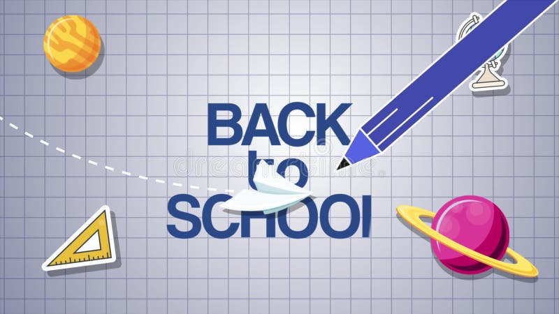 Educational Back To School Animated Background with Science and ...