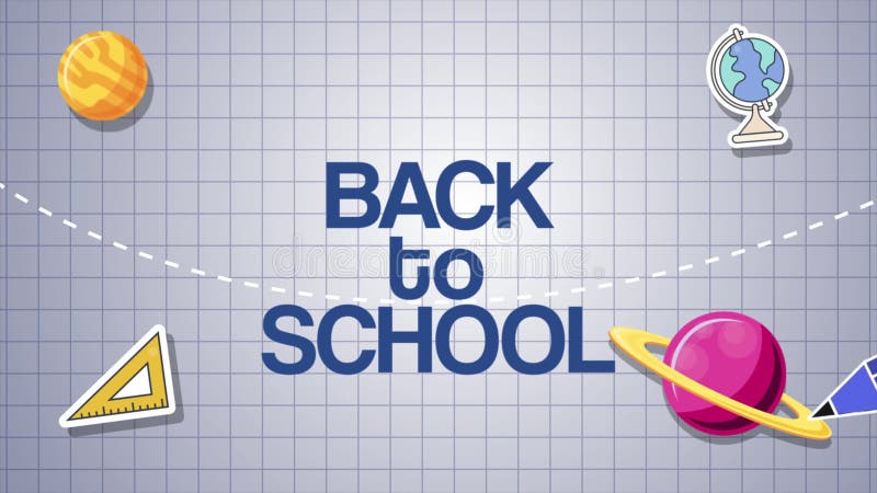 Educational Back To School Animated Background with Science and ...