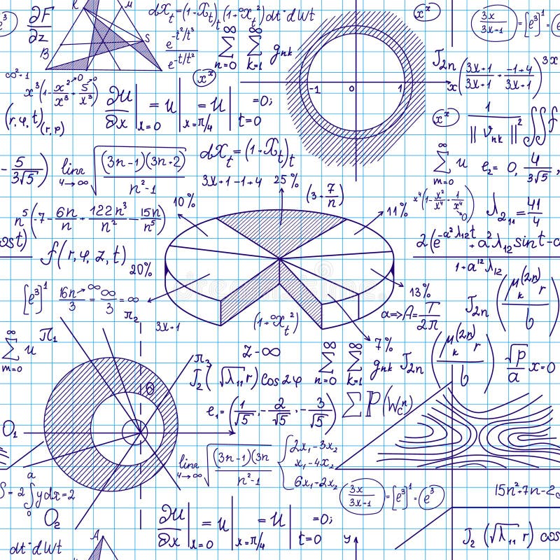 Educational "back To School" Vector Seamless Texture with Handwritten ...