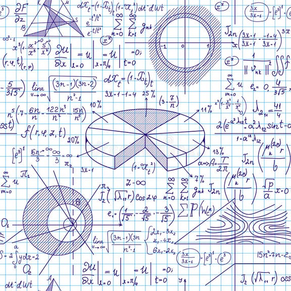 Educational "back To School" Vector Seamless Texture with Handwritten ...