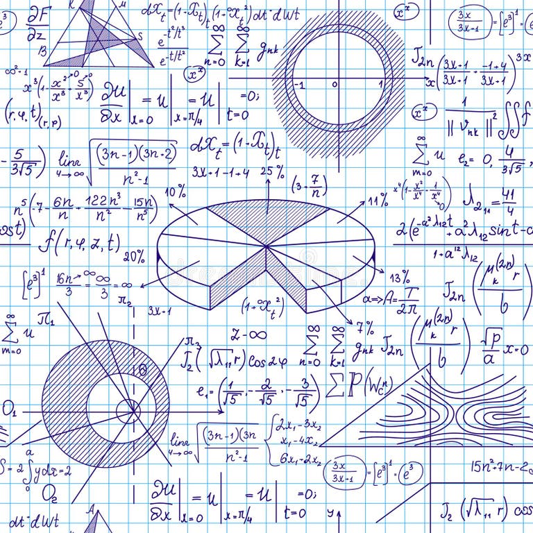 Educational "back To School" Vector Seamless Texture with Handwritten ...