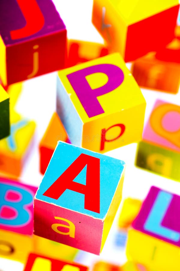 Educational blocks stock photo. Image of alphabet, text - 34258484