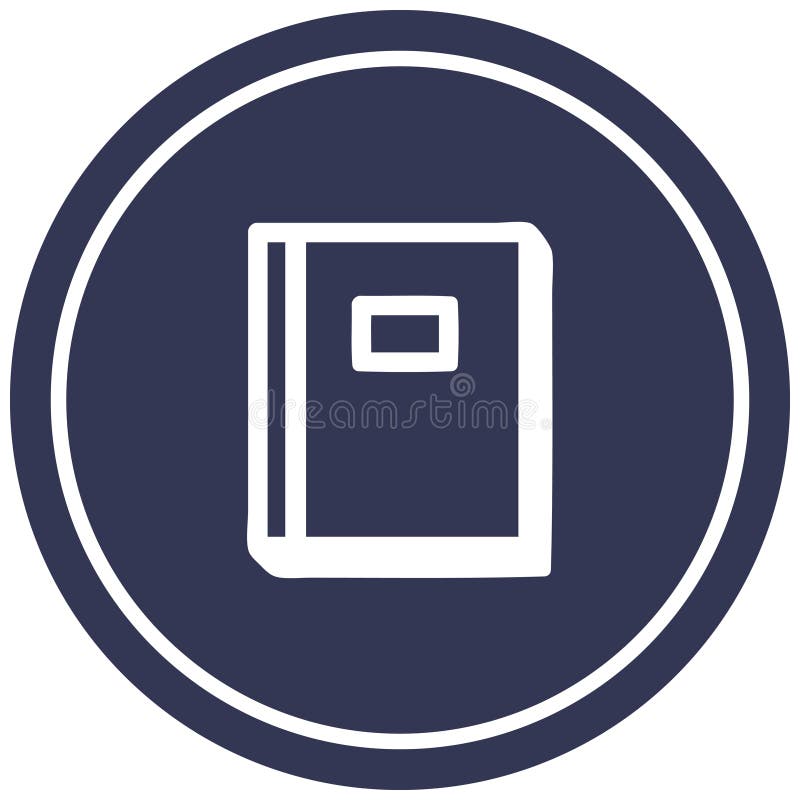 Educational Book Circular Icon Symbol Stock Vector - Illustration of ...