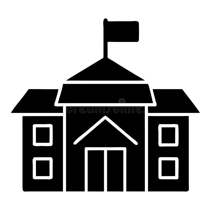 Educational Building with Flag for Academic and Institutional Use Stock ...