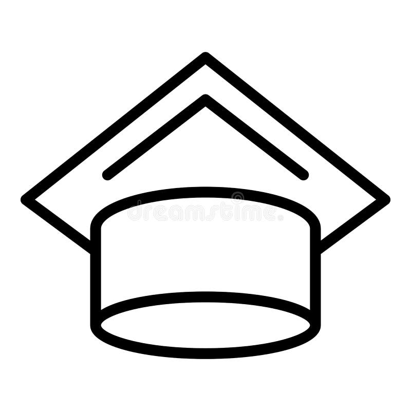 Educational Cap Icon Outline Vector. Academic Hat Stock Vector ...