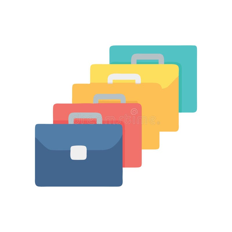 Educational Case Files Icon Stock Vector - Illustration of flat ...