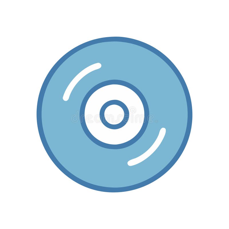 Educational CD Disk Icon stock vector. Illustration of icon - 351933163