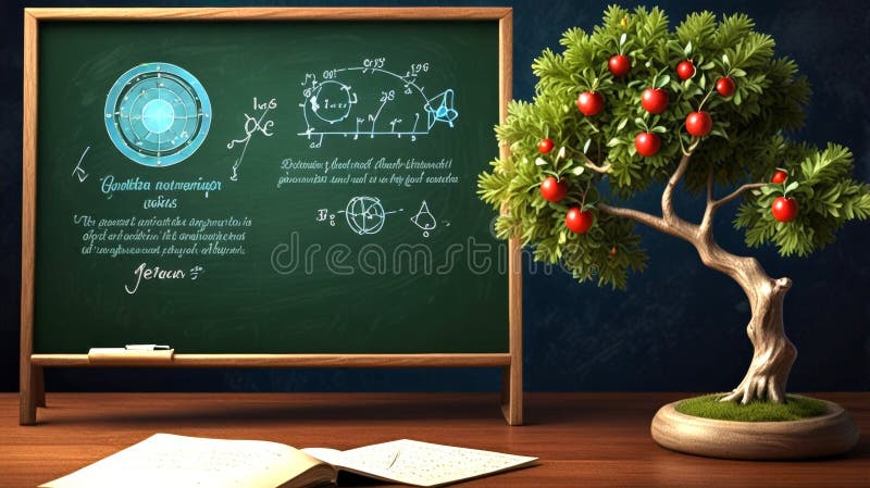 An Educational Chalkboard Displays Scientific Diagrams Alongside a ...