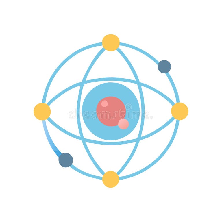 Educational Chemistry Atom Icon Stock Vector - Illustration of study ...