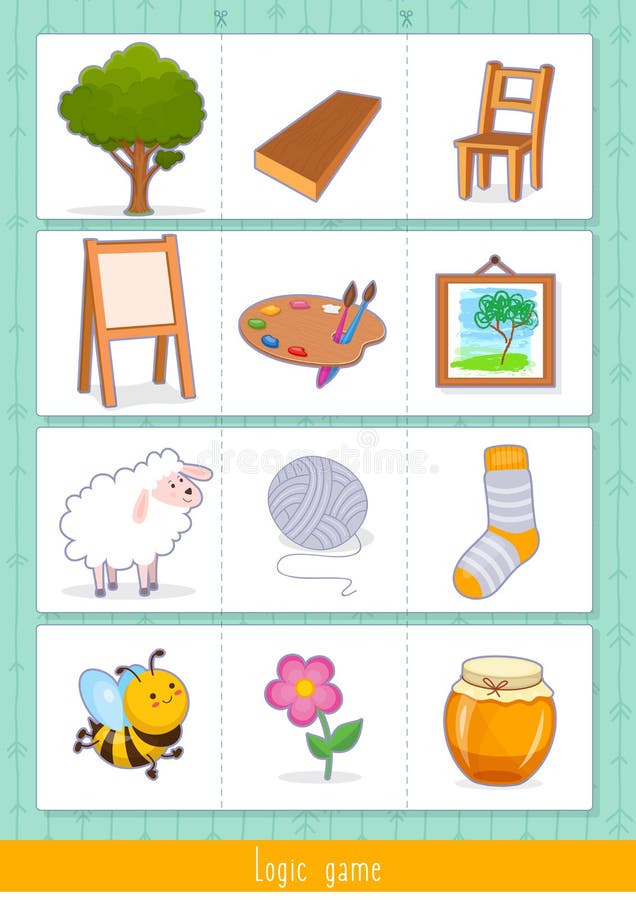 Educational Children Game. Logic Game for Kids Stock Vector ...
