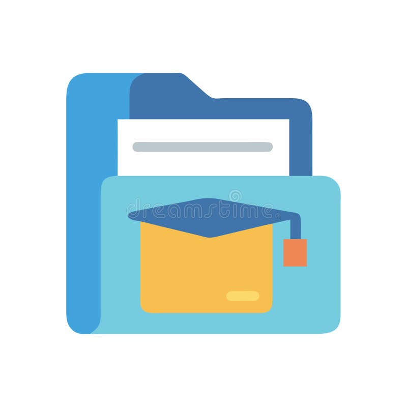 Educational Class Folder Icon Stock Vector - Illustration of learning ...