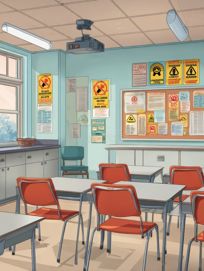 Educational Classroom Featuring Poison Safety Posters and Center Zone ...