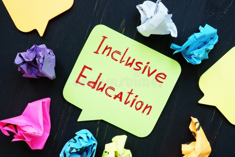 Educational Concept Meaning Inclusive Education with Phrase on the Page ...