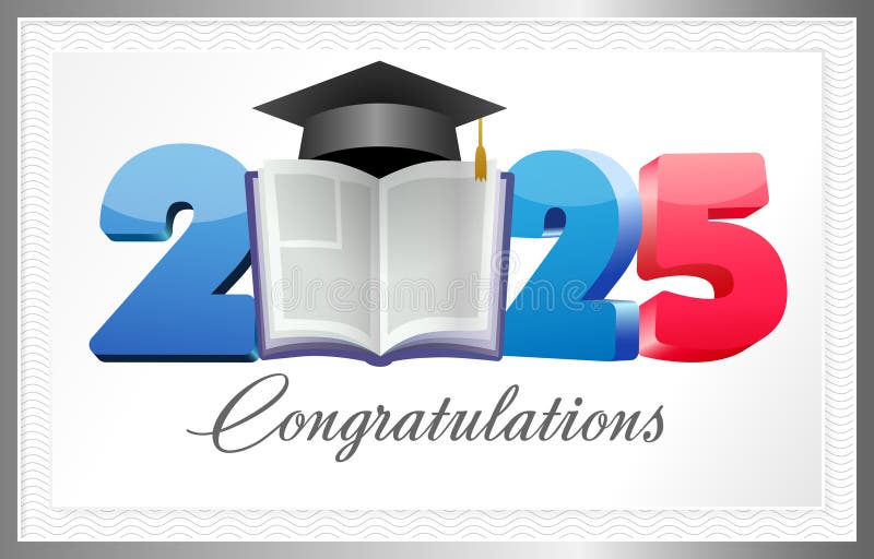 2025 educational congrats stock illustration. Illustration of lighting ...