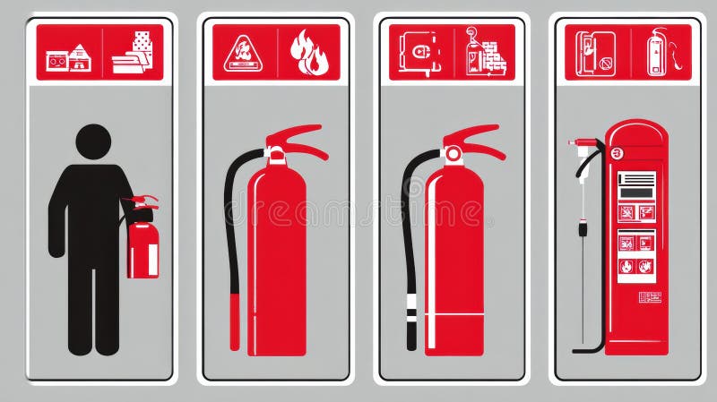 Visual Guide Showcasing Various Types of Fire Extinguishers and ...