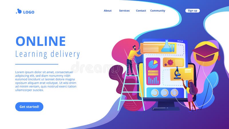 Learning Management System Concept Vector Illustration. Stock Vector ...