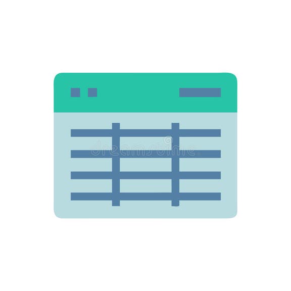 Educational Data Table Icon Stock Vector - Illustration of table ...