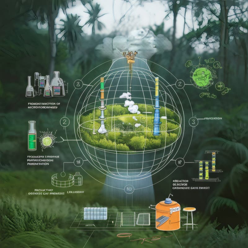 An Educational Diagram Showing the Environmental Impact Reduction ...