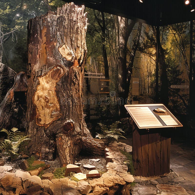 An Educational Display Explaining the Conversion of Tree Bark into Dry ...