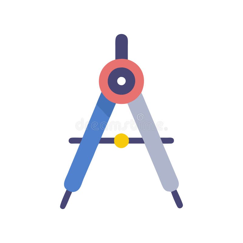 Educational Drawing Compass Icon Stock Vector - Illustration of class ...