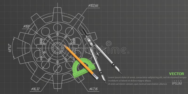 Engineering Education.Mechanical Drawing.Set of Templates for Brochures ...