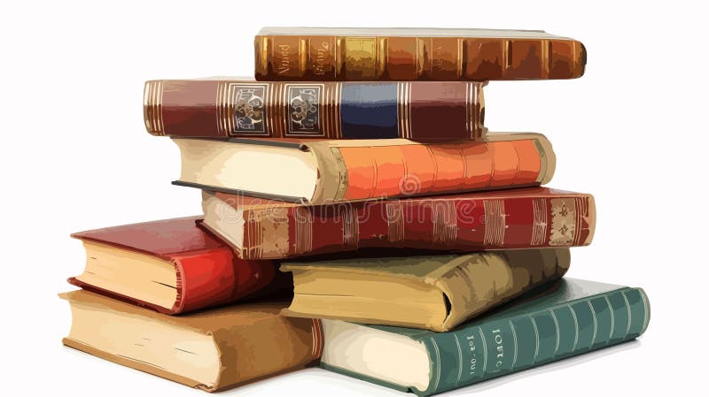 Educational or Entertainment Books Arranged As a Frame or Border ...