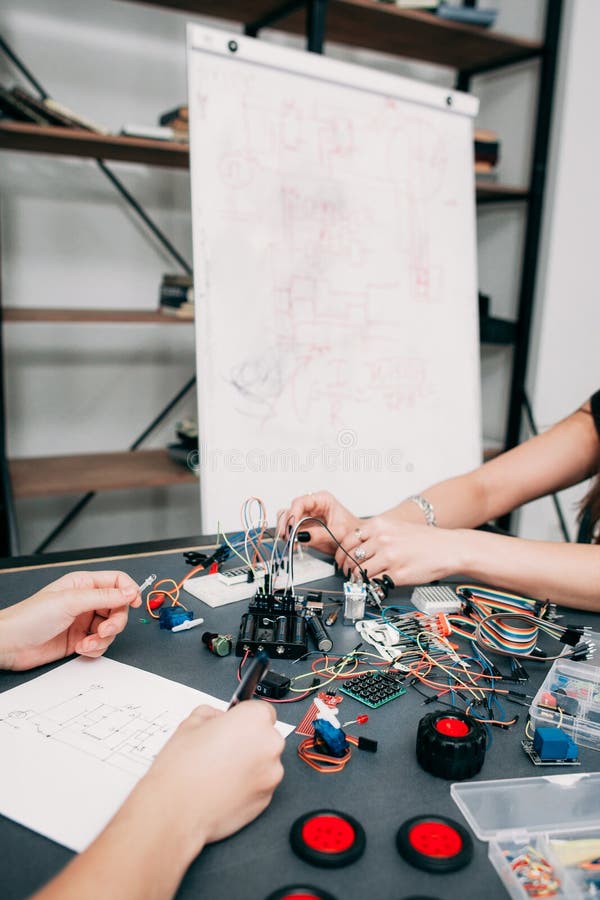 Educational Experiment, Electronics Development Stock Photo - Image of ...