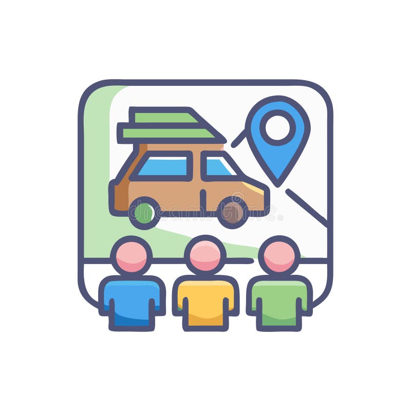 Educational Field Trip Icon Stock Vector - Illustration of vector, book ...