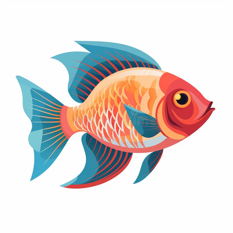 Educational Fish Illustration for Poster Stock Photo - Image of ...