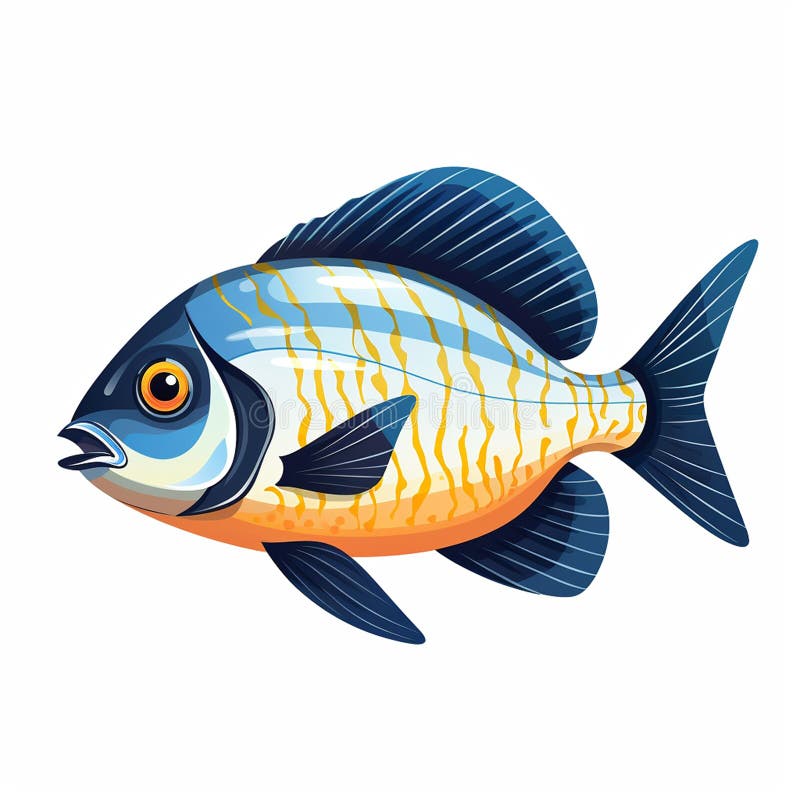 Educational Fish Illustration for Poster Stock Illustration ...