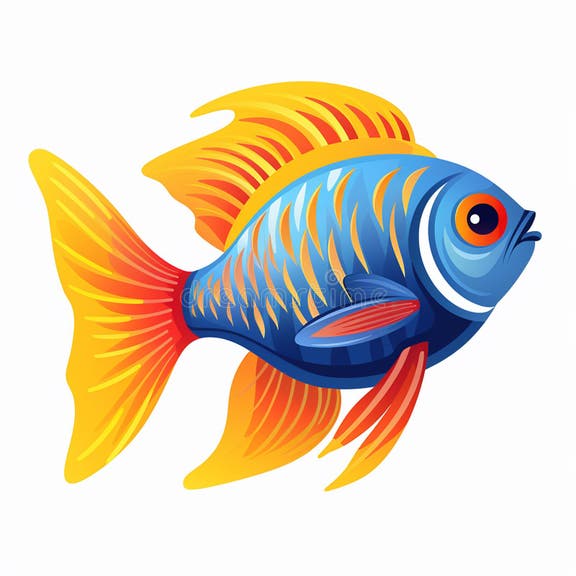 Educational Fish Illustration for Poster Stock Illustration ...