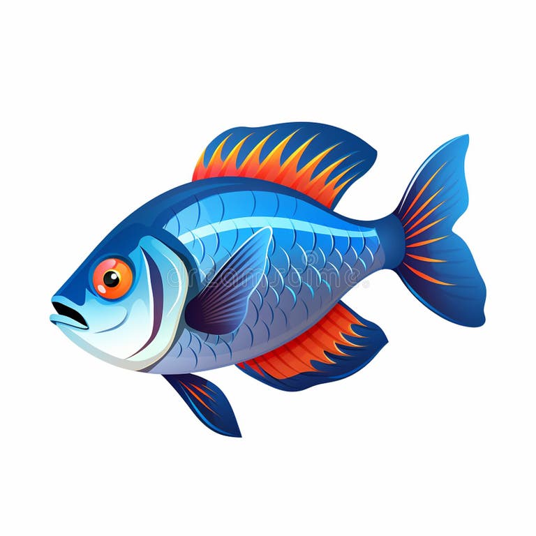 Educational Fish Illustration for Poster Stock Illustration ...