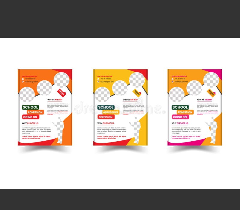 Educational Flyer Design Templates. Stock Vector - Illustration of ...