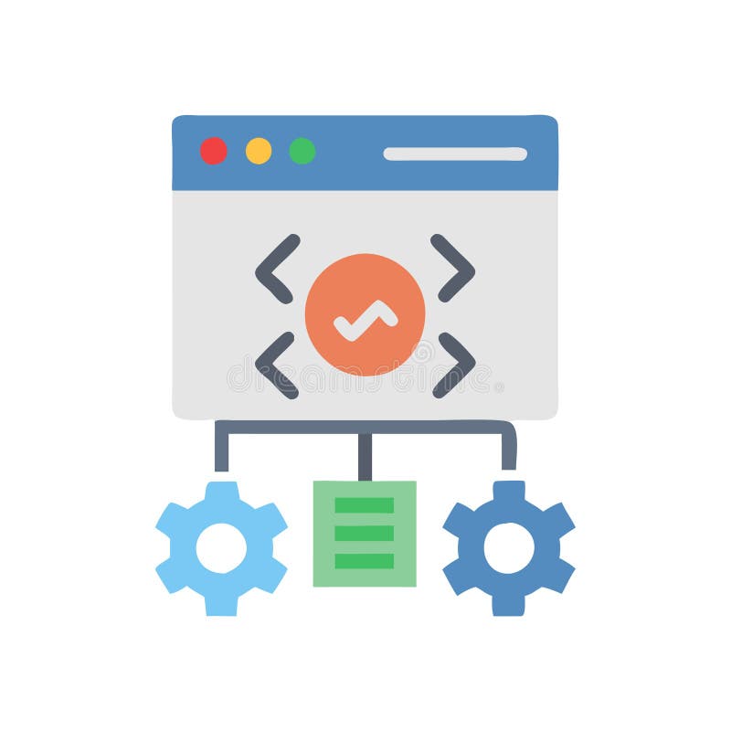 Educational Framework Development Icon Stock Vector - Illustration of ...