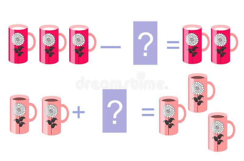 Educational Game for Children - Addition and Subtraction. Examples with ...