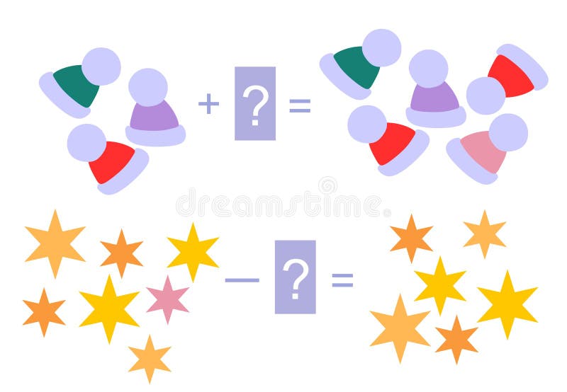 Educational Game for Children. Cartoon Illustration of Mathematical ...