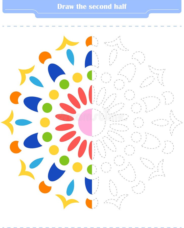 Educational Game for Children. Circle and Color Stock Vector ...