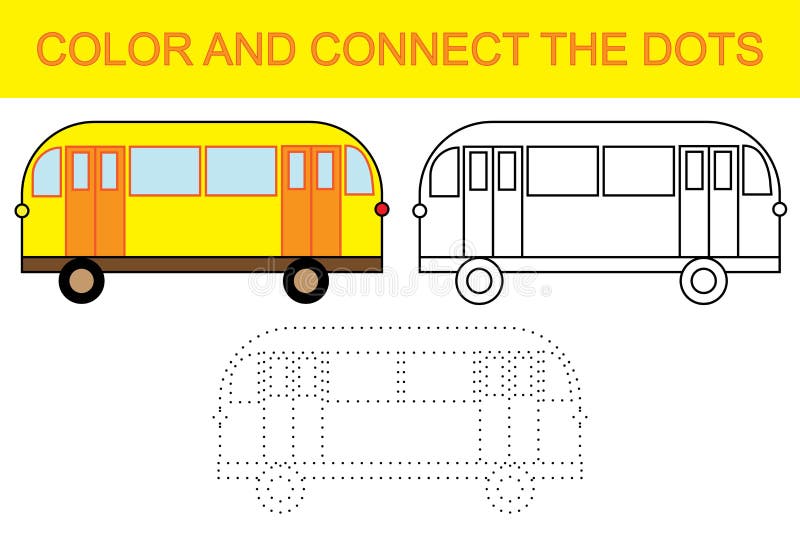 Connect The Dots By Numbers Educational Children Game Stock Vector ...