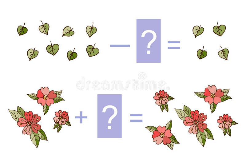 Educational Game for Children. Cute Illustration of Mathematical ...