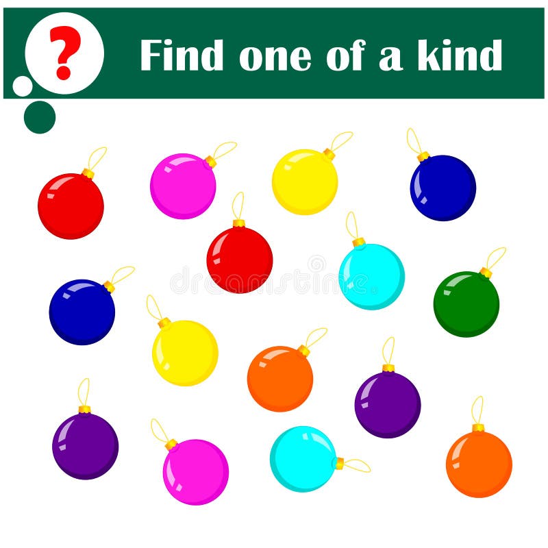 Educational Game for Children. Find an Item of the Same Kind Stock ...